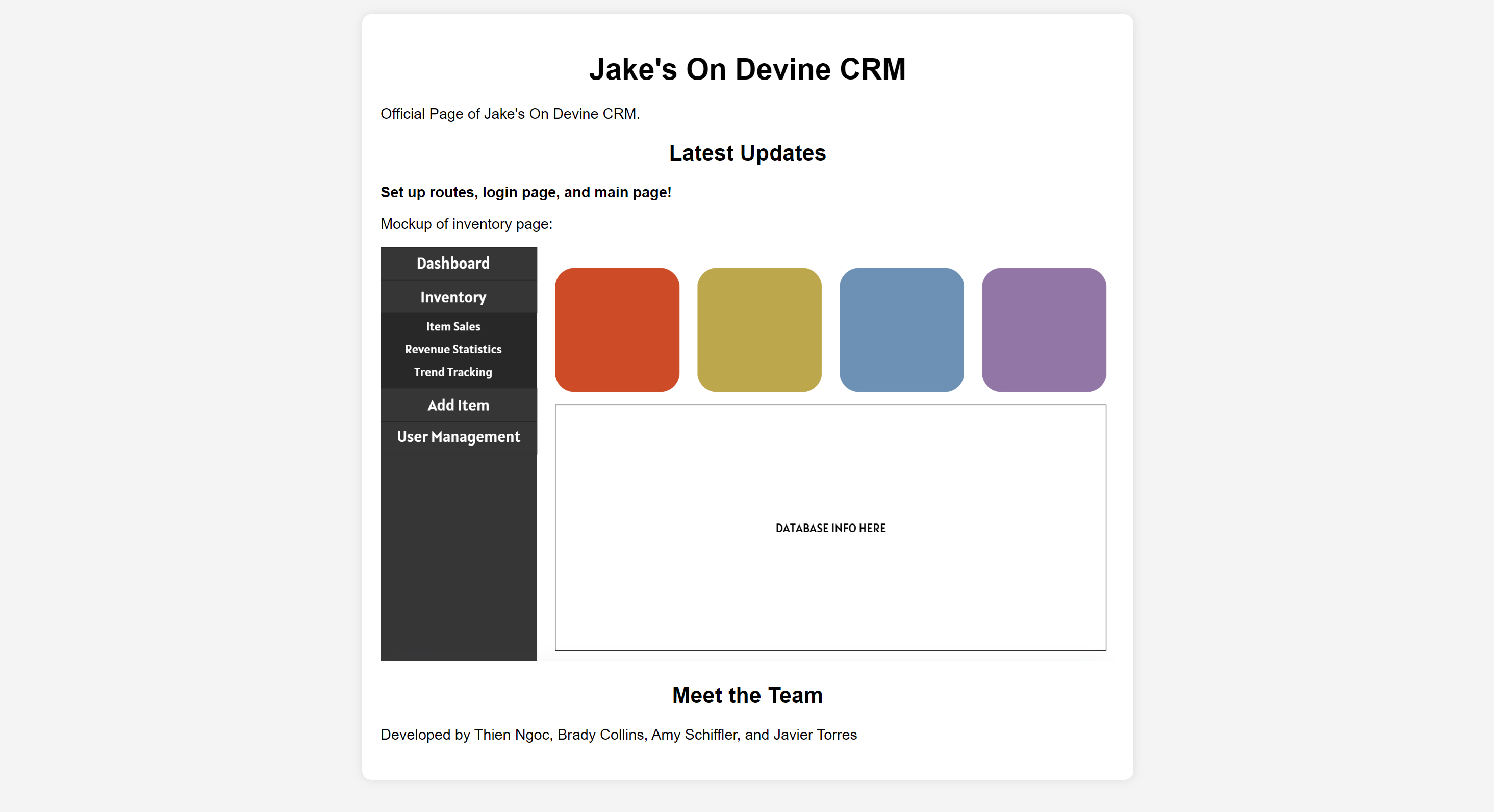 Capstone Group 2 - Jake's on Devine Custom POS System